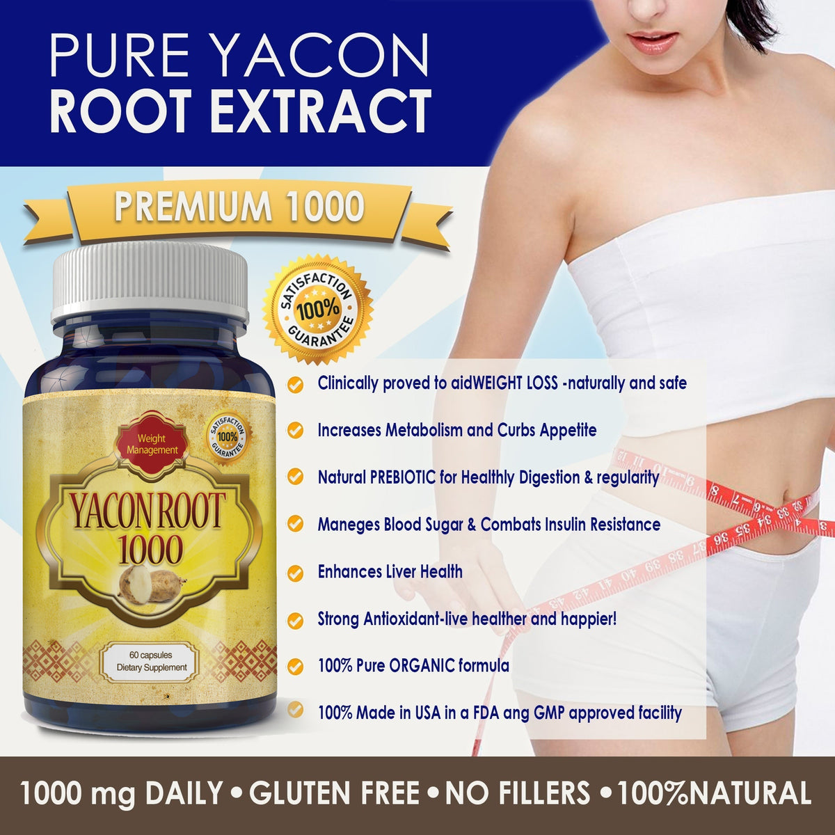 Yacon Root Extract Natural Weight Loss Supplement