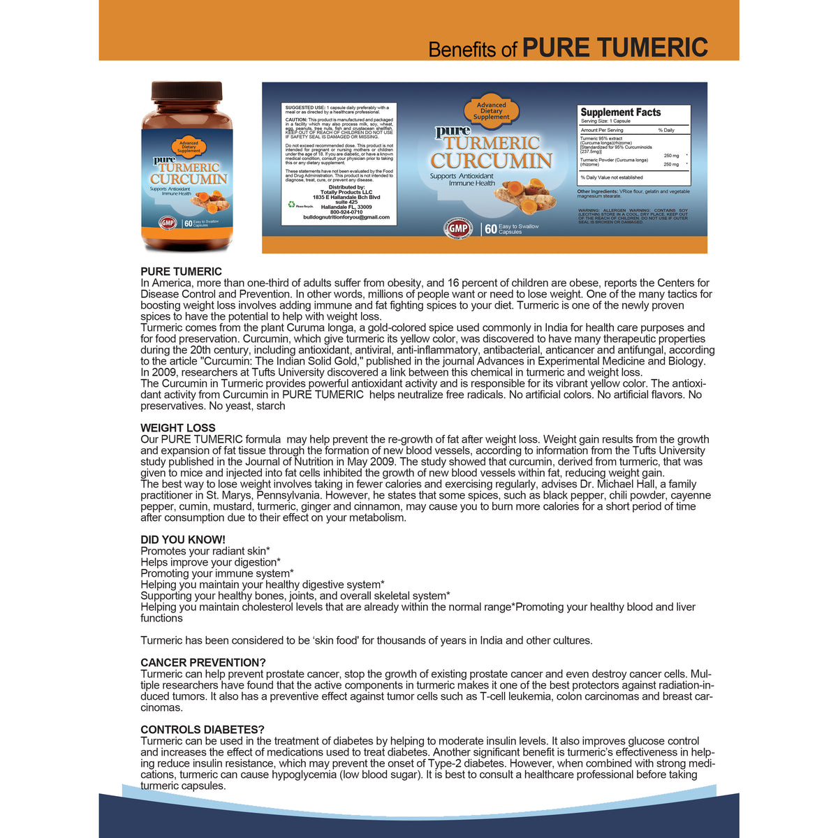 Turmeric Curcumin Extract (60 Capsules)