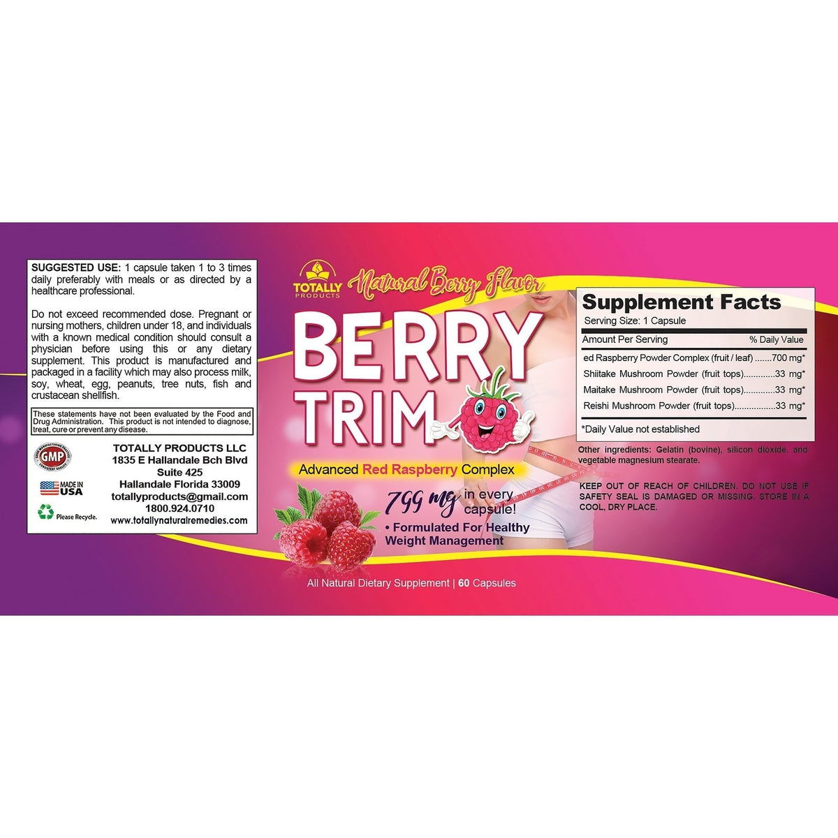 Berry Trim Weight loss and Immune Booster (60 capsules)