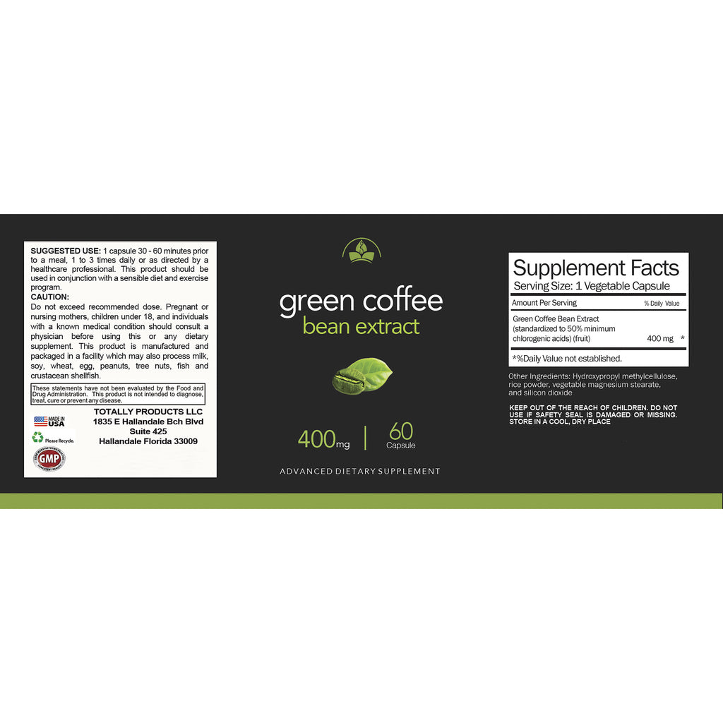 Green Coffee Bean Extract 400mg (60 Capsules)