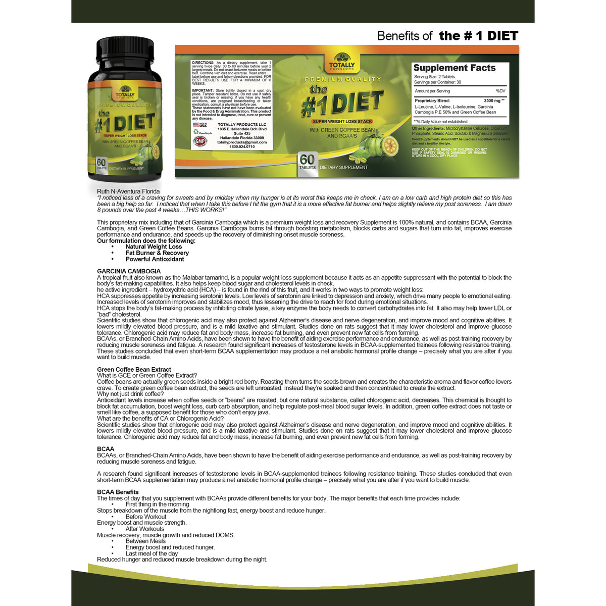 The #1 Diet Complex for Super Weight Loss (60 Caplets)