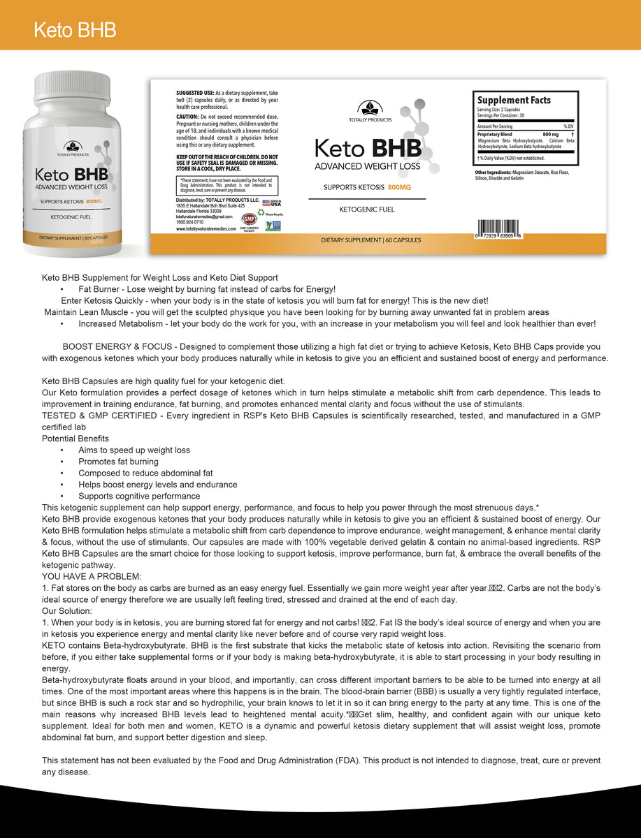 Keto BHB Advanced Weight Loss (3-bottle Pack)