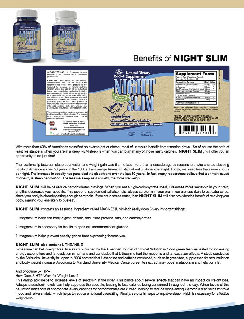 Night Slim Weight Loss Pill (2 x 30 capsules)