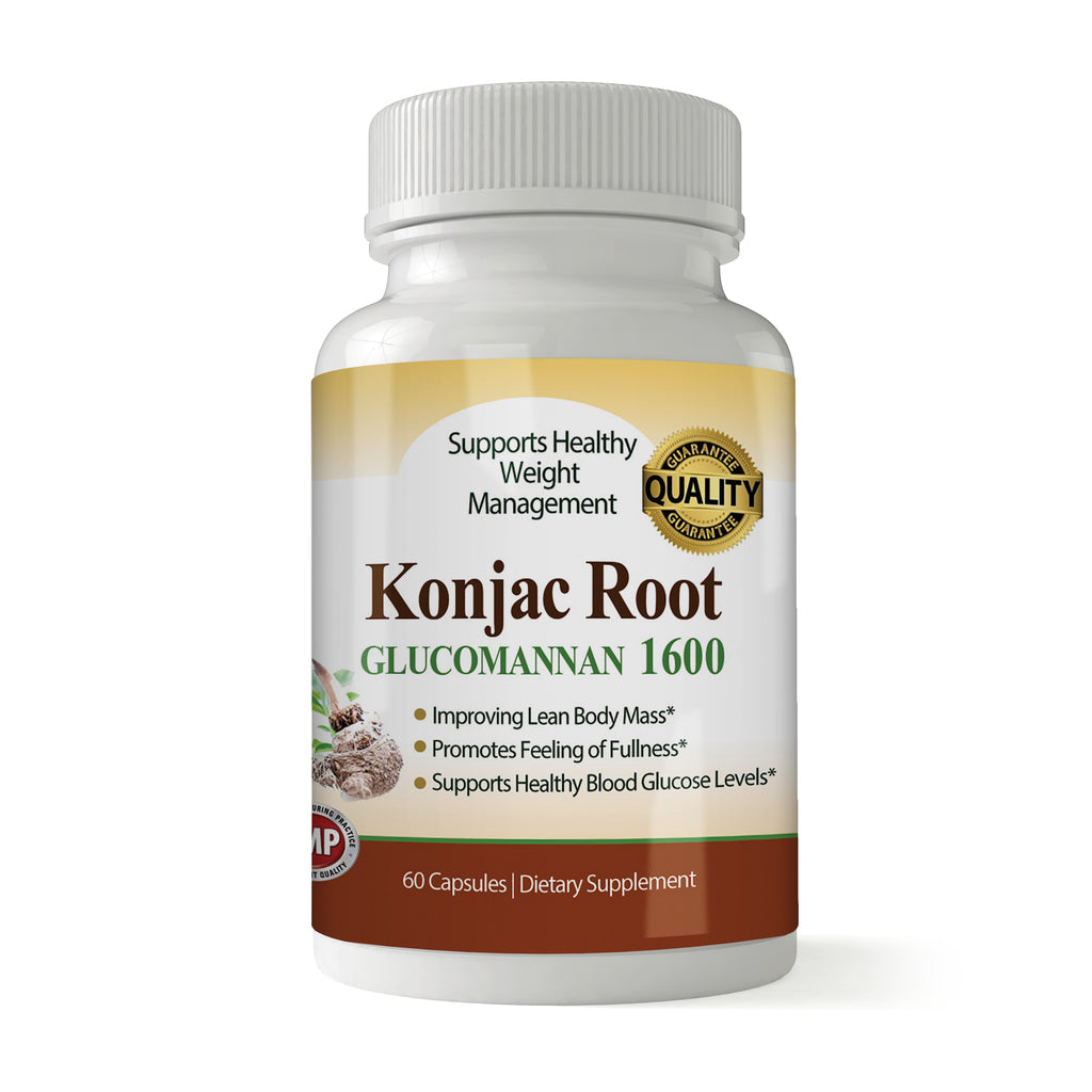 Konjac Bulb Konjac Root Extract 180 Capsules – 2000mg Per Serving ...